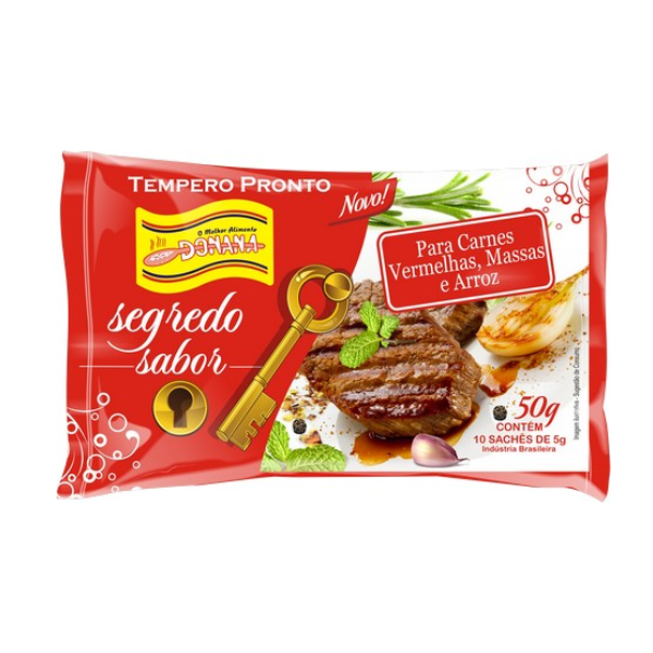 Tempero Pronto Carnes Vermelhas 50g - Donana Alimentos - O melhor alimento.