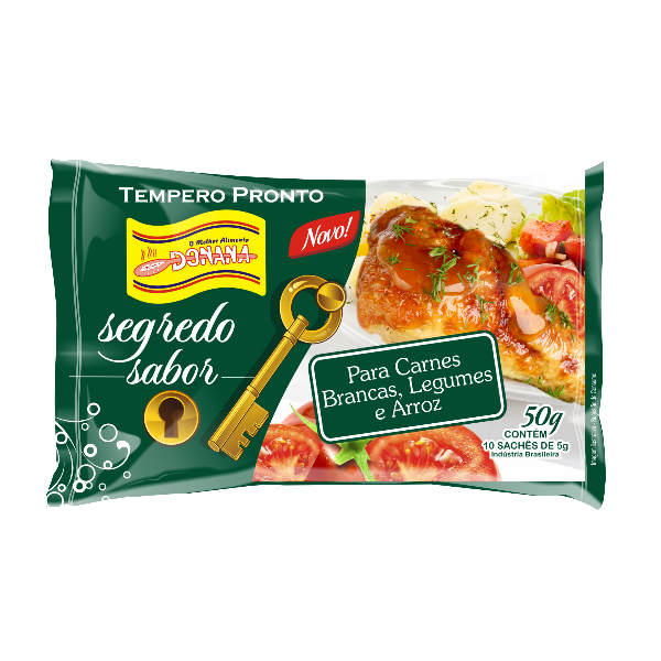Tempero Pronto Carnes Brancas 50g - Donana Alimentos - O melhor alimento.